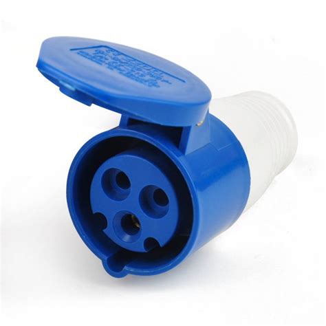 INDUSTRIAL 3PIN SOCKET 32A 220V (FEMALE) BLUE – Addcel material request